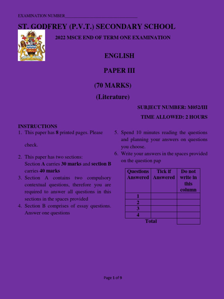 2022-English Paper III | PDF
