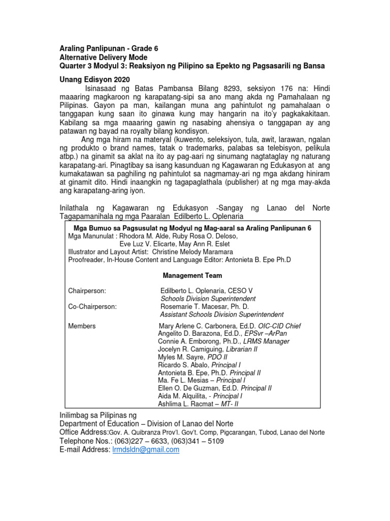 AP6 Q3 M3 V4-Edited | PDF