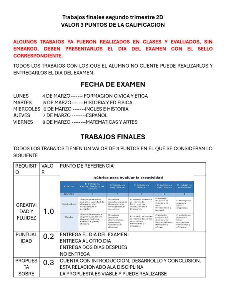 Trabajos Finales Segundo Trimestre 2D | PDF | Science