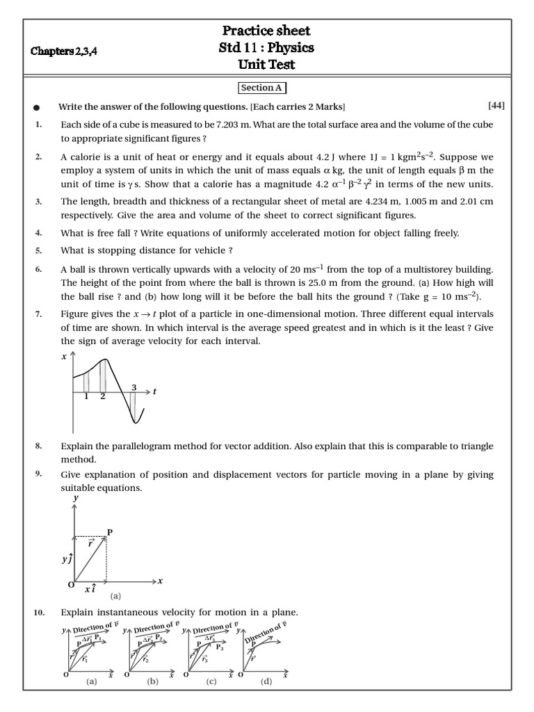 Imp Physics em Chap 2 - 3 - 4 | PDF | Acceleration | Velocity