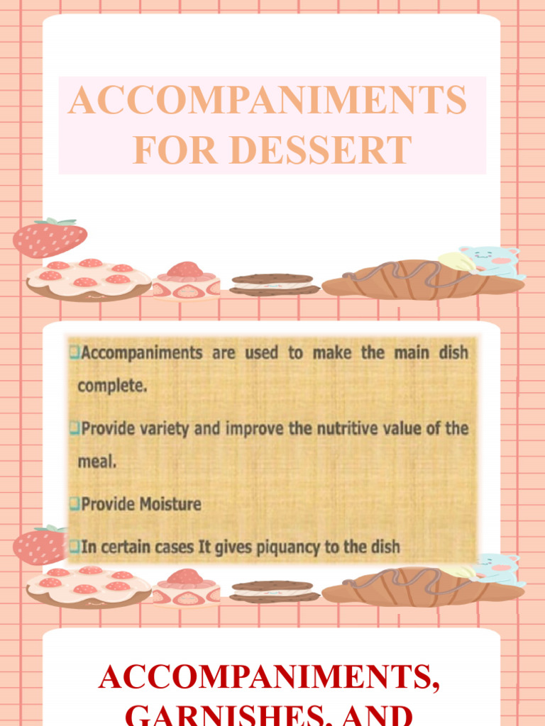 Accompaniment For Desserts | PDF | Custard | Desserts