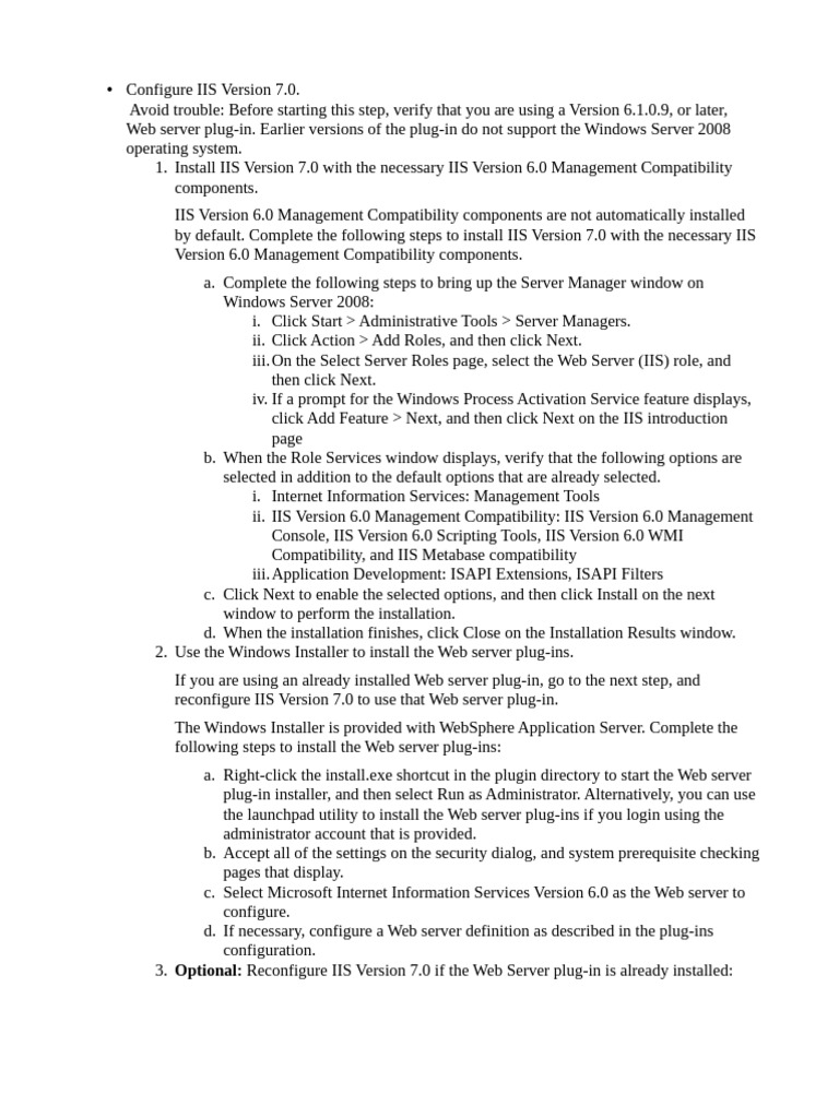 IIS 7.0 Setup for Windows Server 2008 | PDF | Internet Information ...