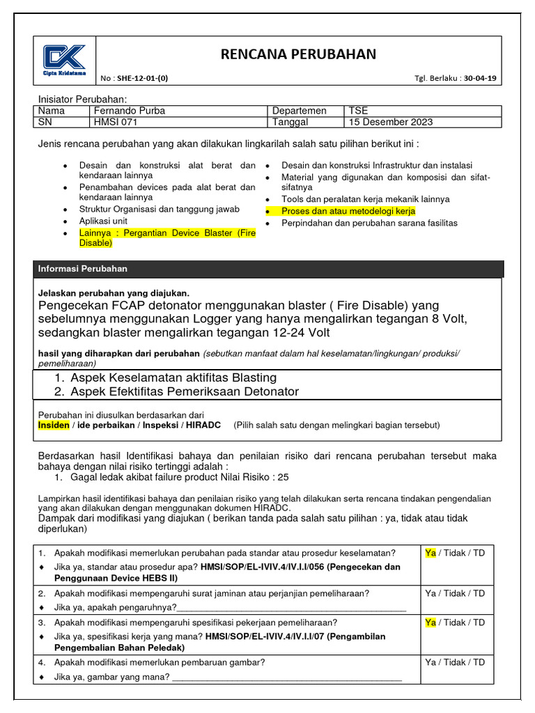 MOC FCAP Detonator | PDF