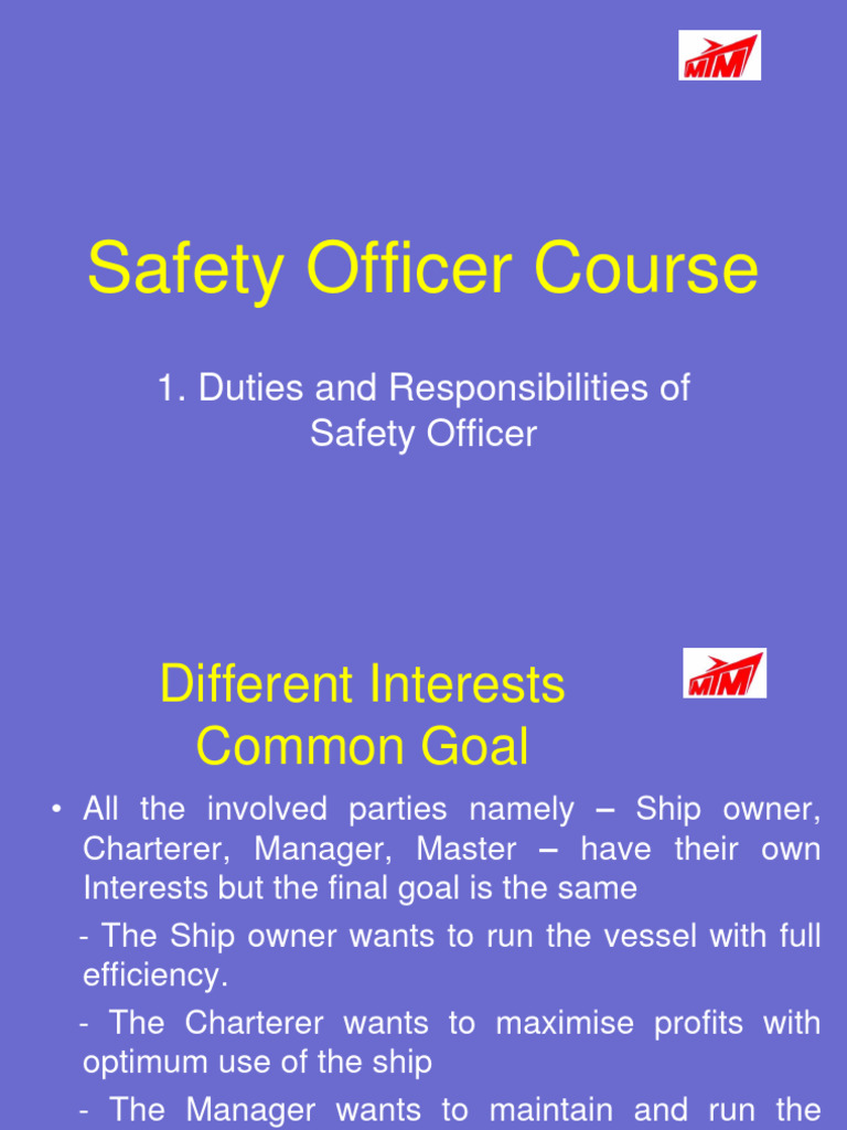 1 RVSD SSS Duties and Responsibilities of A Safety Officer | PDF ...