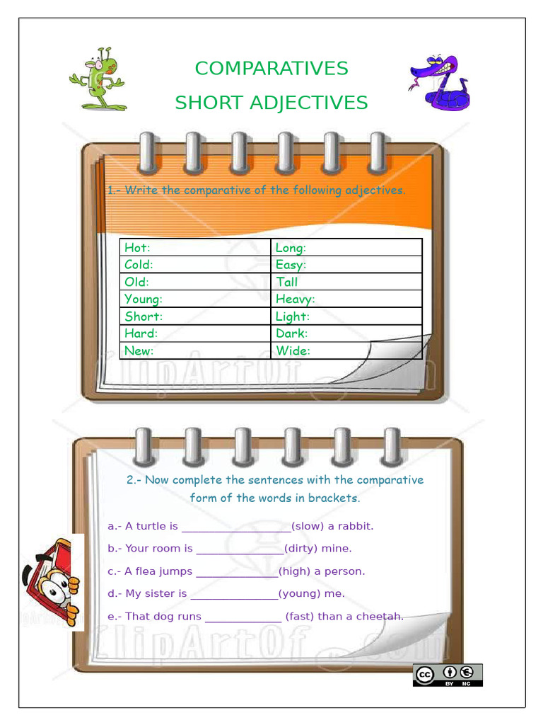 Comparatives Short Adjectives | PDF