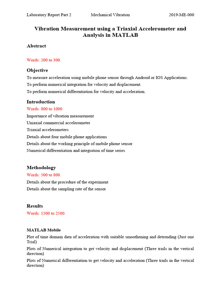 2019-ME-000 MV Laboratory Report Part 2 | PDF | Acceleration ...