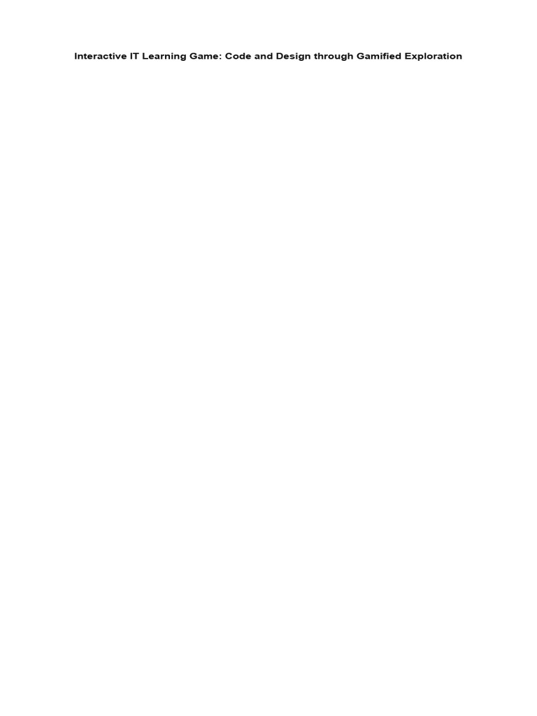 Interactive IT Learning Game | PDF