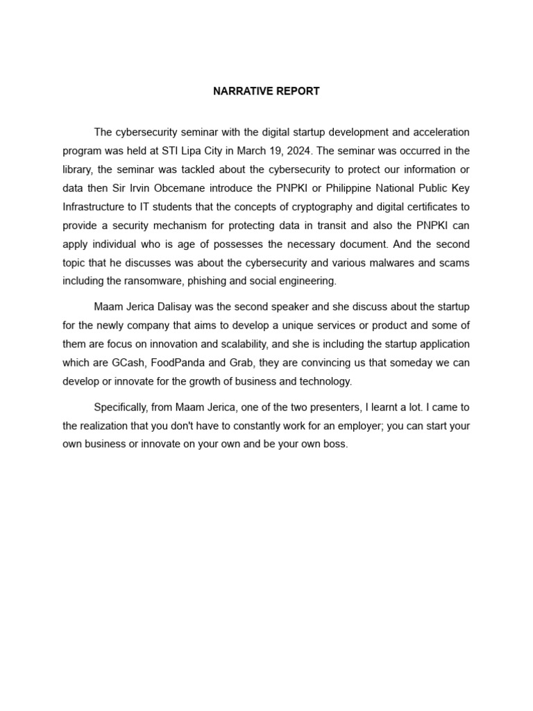 NARRATIVE | PDF | Computers