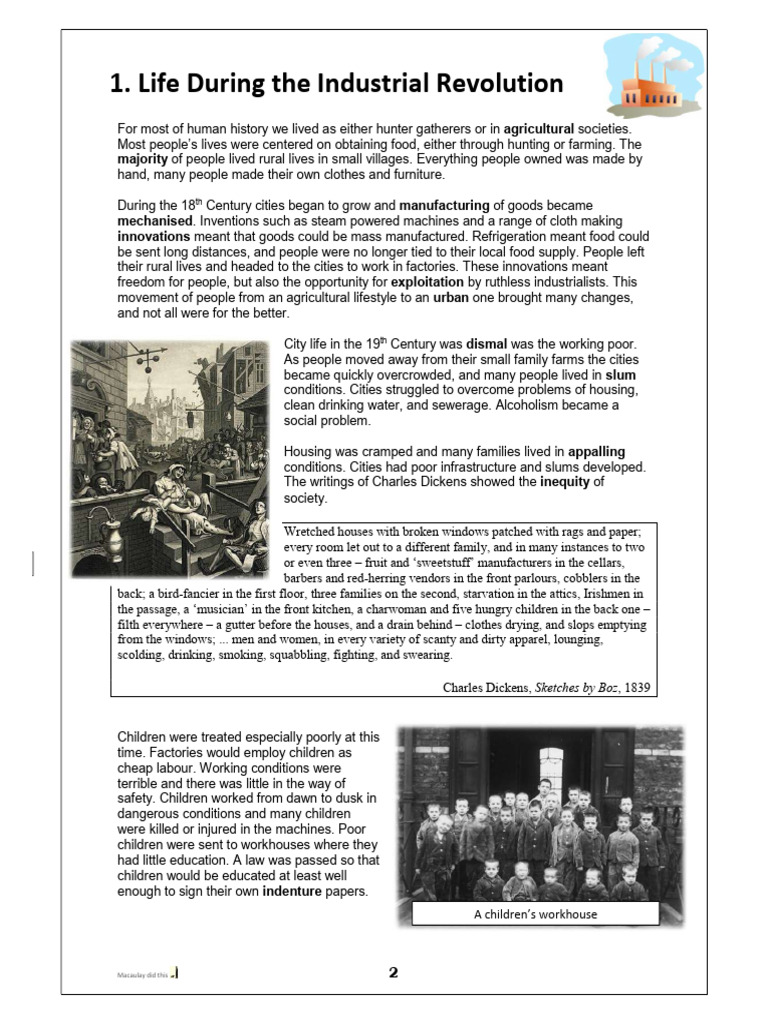 Overview Industrial revolution Macaulay | PDF | Nationalism | Age Of ...