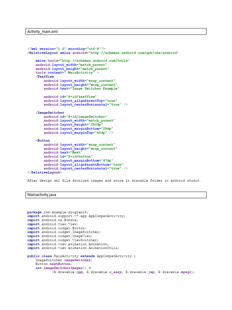 Program 15 | PDF | Android (Operating System) | System Software