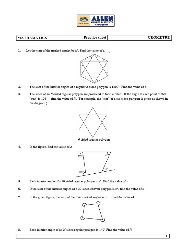 Geometry Dpp1 | PDF | Polygon | Angle