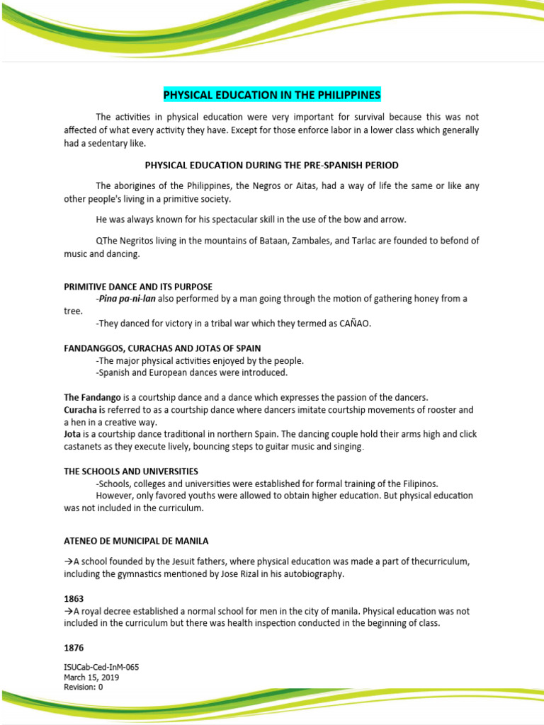 Module 1 Lesson 4 | Download Free PDF | Physical Education | Olympic Games