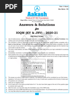 IOQM 2021 Question Paper With Solutions | PDF | Area | Triangle