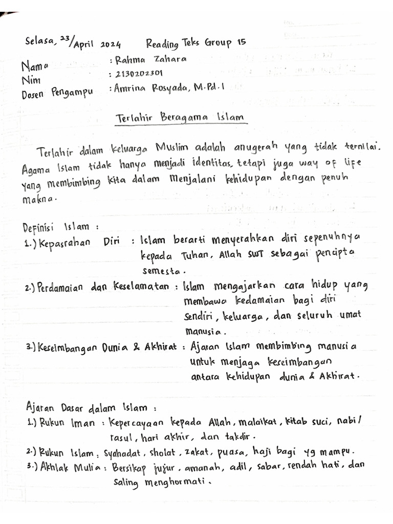 Resume15 - Rahma Zahara - 2130202301 | PDF