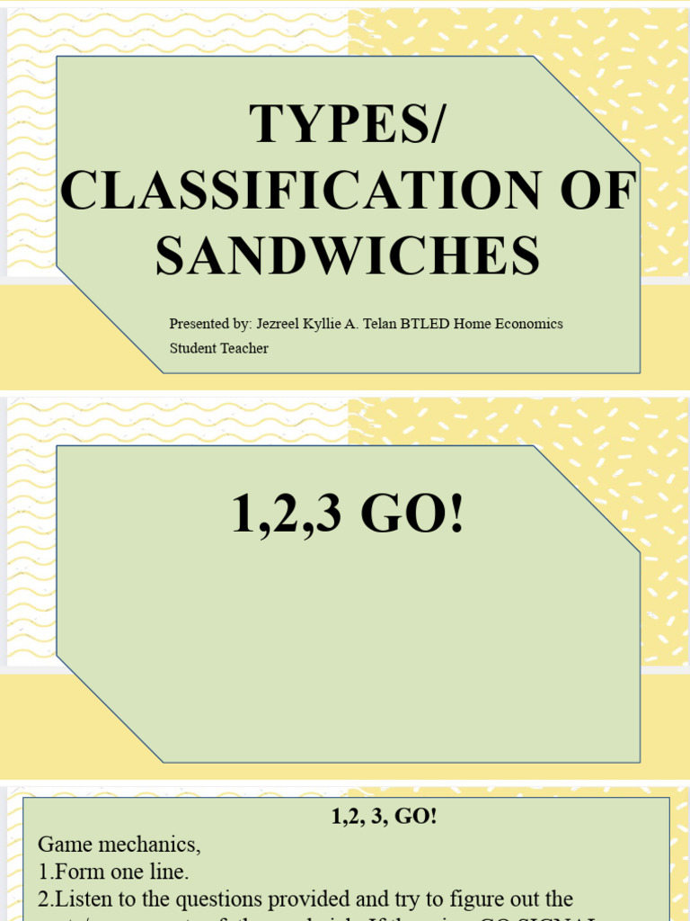 Types of Sandwiches: Hot and Cold Classifications | PDF | Sandwich | Breads