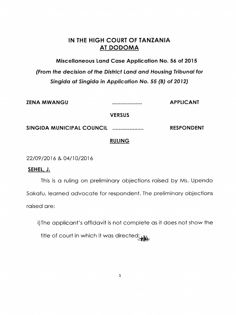 Affidavit That Does Not Show Name of The Court Case Number and Names of ...