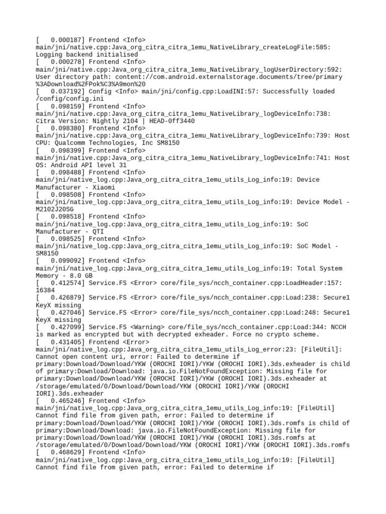 Citra Log | Download Free PDF | Encryption | Computing