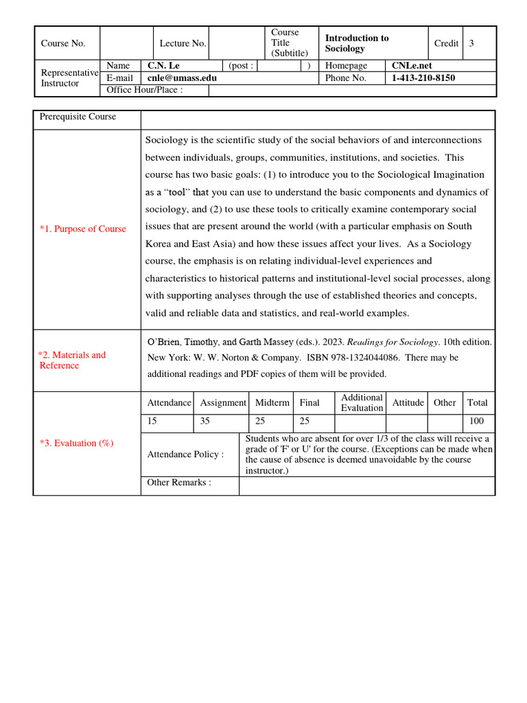 Introduction to Sociology Course Overview | PDF | Sociology | Disability