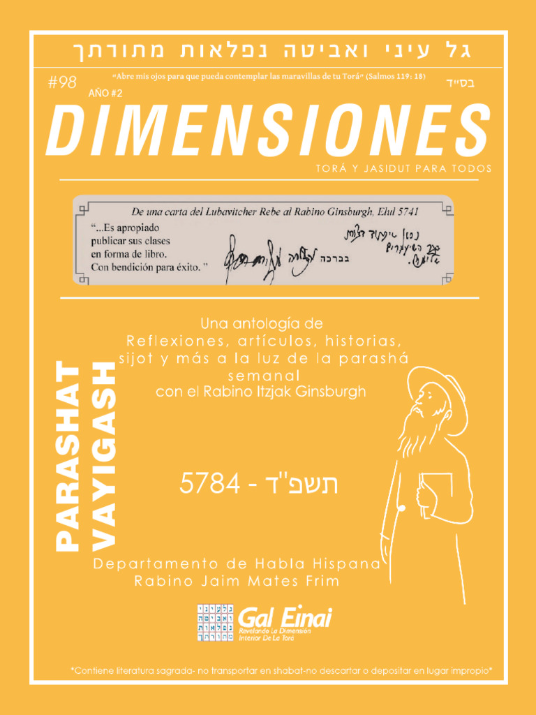 Parashat Vayigash 5784: Iosef y la Redención | PDF | Jabad | Fiestas judías