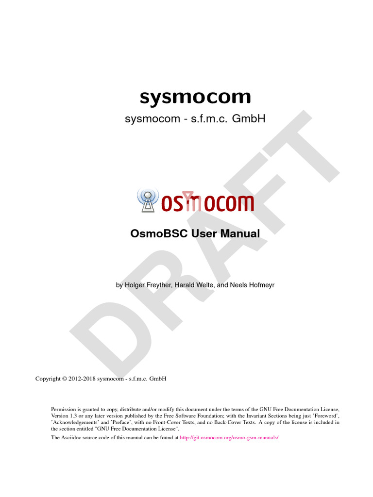 Osmobsc Usermanual | PDF | Telecommunications | Computer Networking