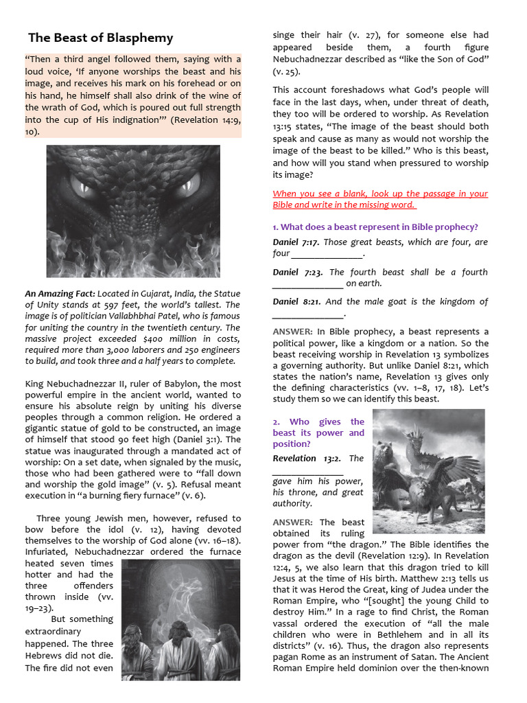 3-1 The Beast of Blasphemy | Download Free PDF | The Beast (Revelation ...