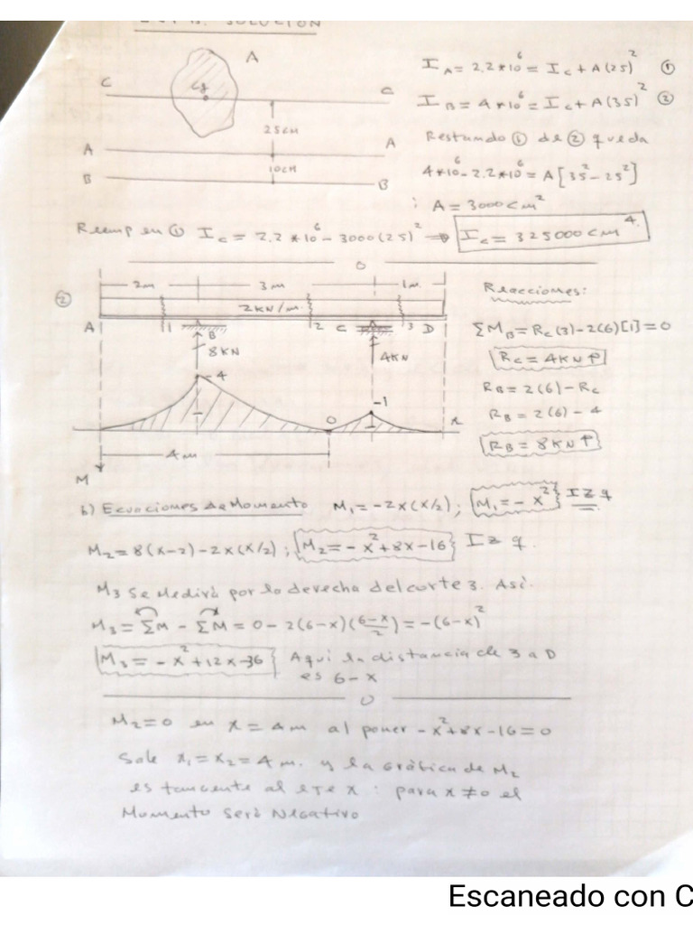 Examen Estatica Momento de Inercia | PDF