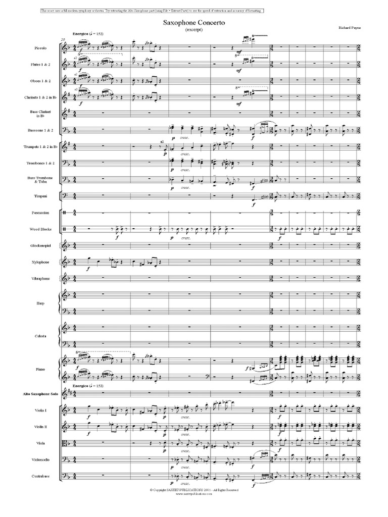Richard Payne - Saxophone Concerto (Excerpt) (Alto Saxophone ...