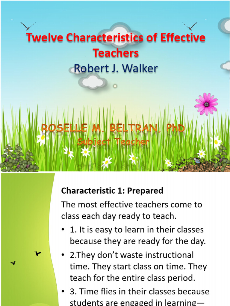 12 Characteristics of Effective Teachers | PDF | Teachers | Compassion