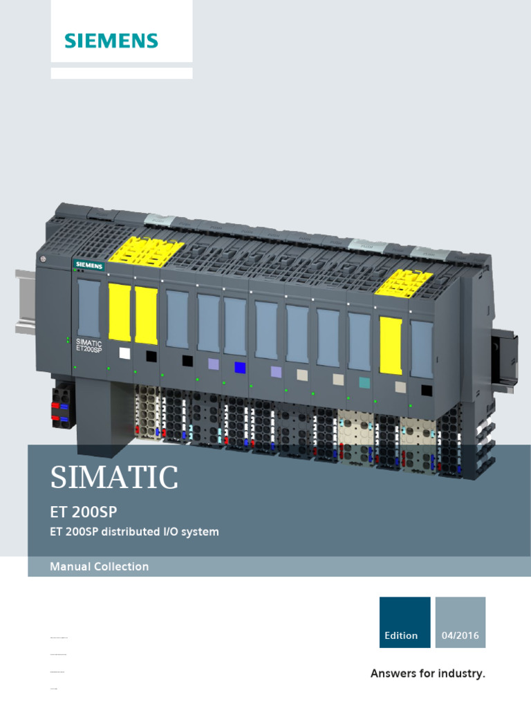 Et200sp Manual Collection en-US | PDF | Programmable Logic Controller ...