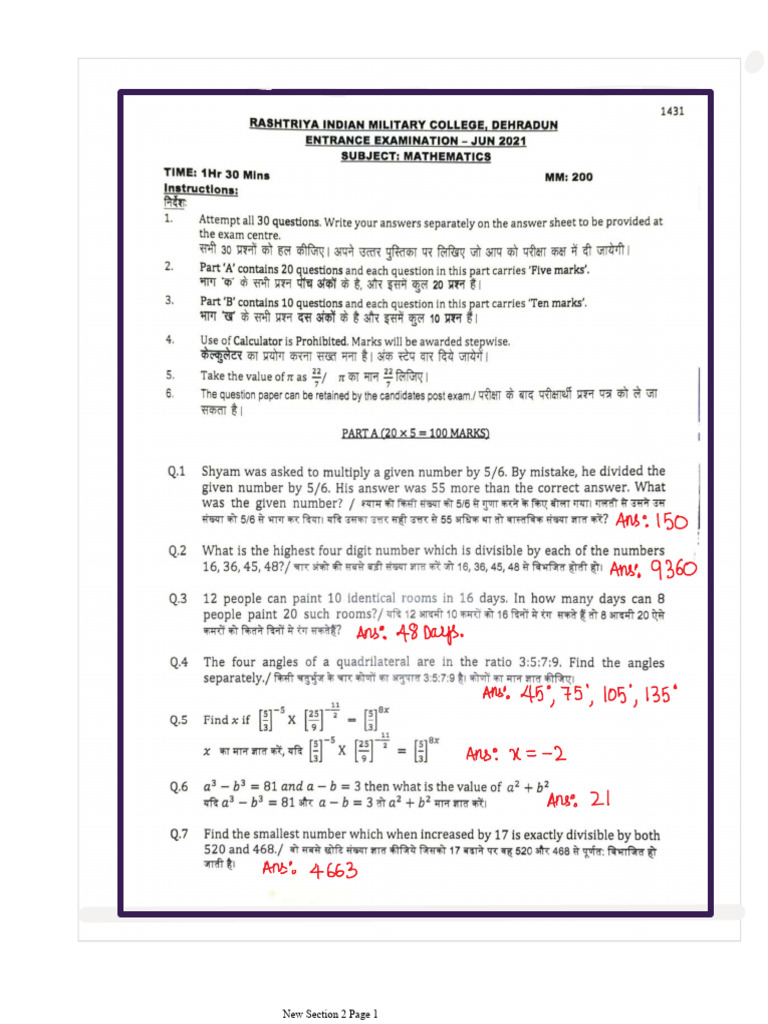 RIMC-Jun-2021-Maths-Paper-with-Answers | PDF