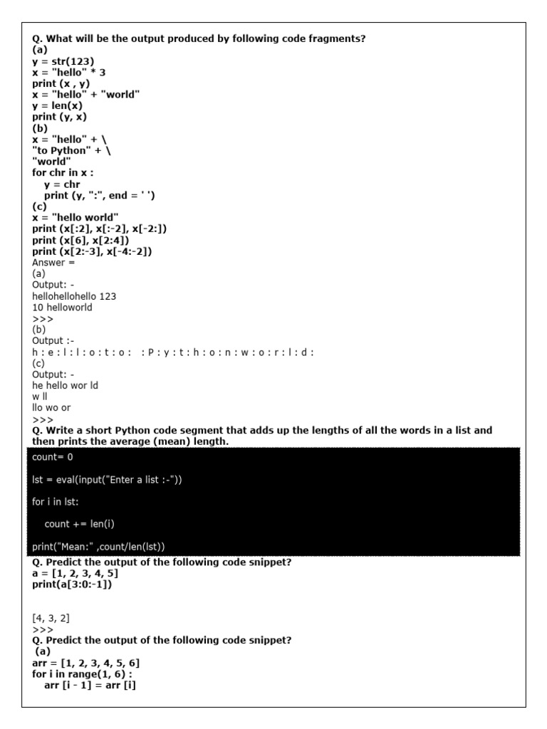 PYTHON TOUR 2 Type B Answers | PDF | Software Development | Computer Data