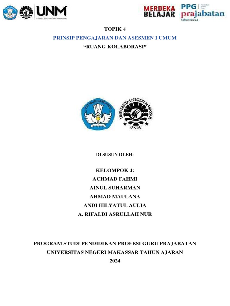 Topik 4 Ruang Kolaborasi KLP.4 Asesmen | PDF