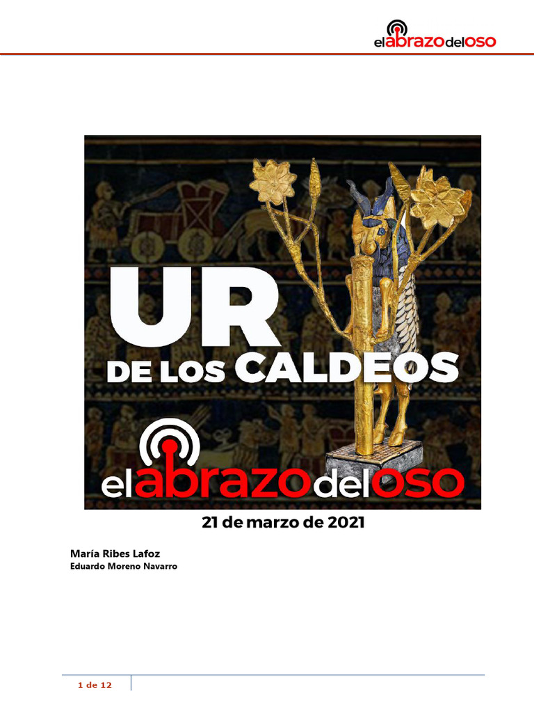 El Abrazo - Ur de los Caldeos - Guión Patreon | PDF | Ur | Mesopotamia