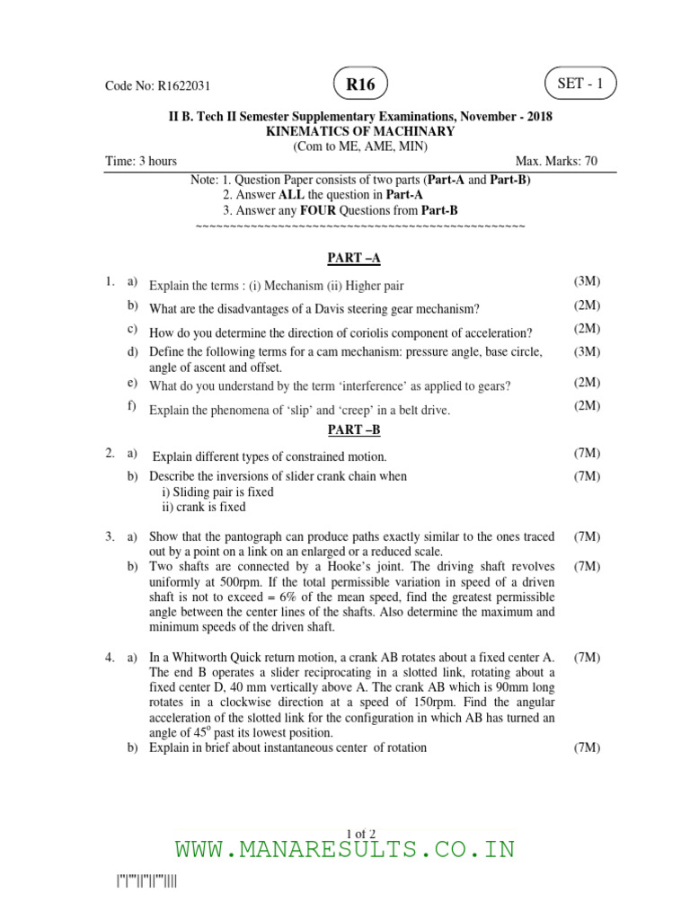 WWW - Manaresults.Co - In: II B. Tech II Semester Supplementary Examinations, November - 2018 ...