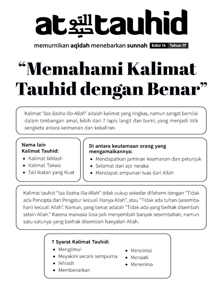 Keutamaan dan Makna Kalimat Tauhid | PDF | Agama & Spiritualitas