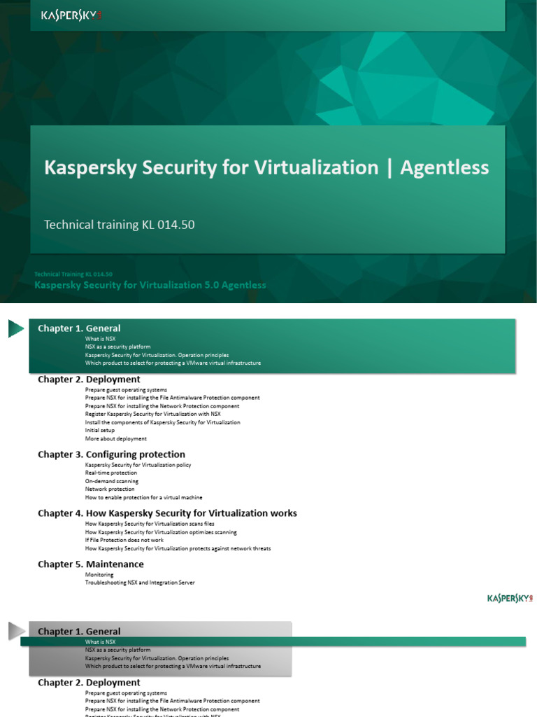 Kaspersky Security for Virtualization Guide | PDF | Virtualization | Virtual Machine