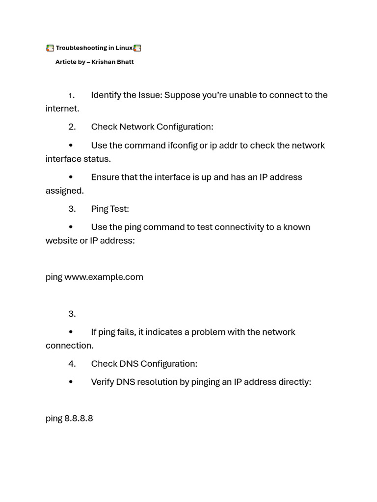 Linux Trouble Shooting | PDF | Computer Network | Domain Name System