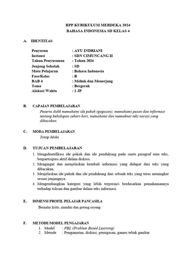 RPP Merdeka 3 | PDF