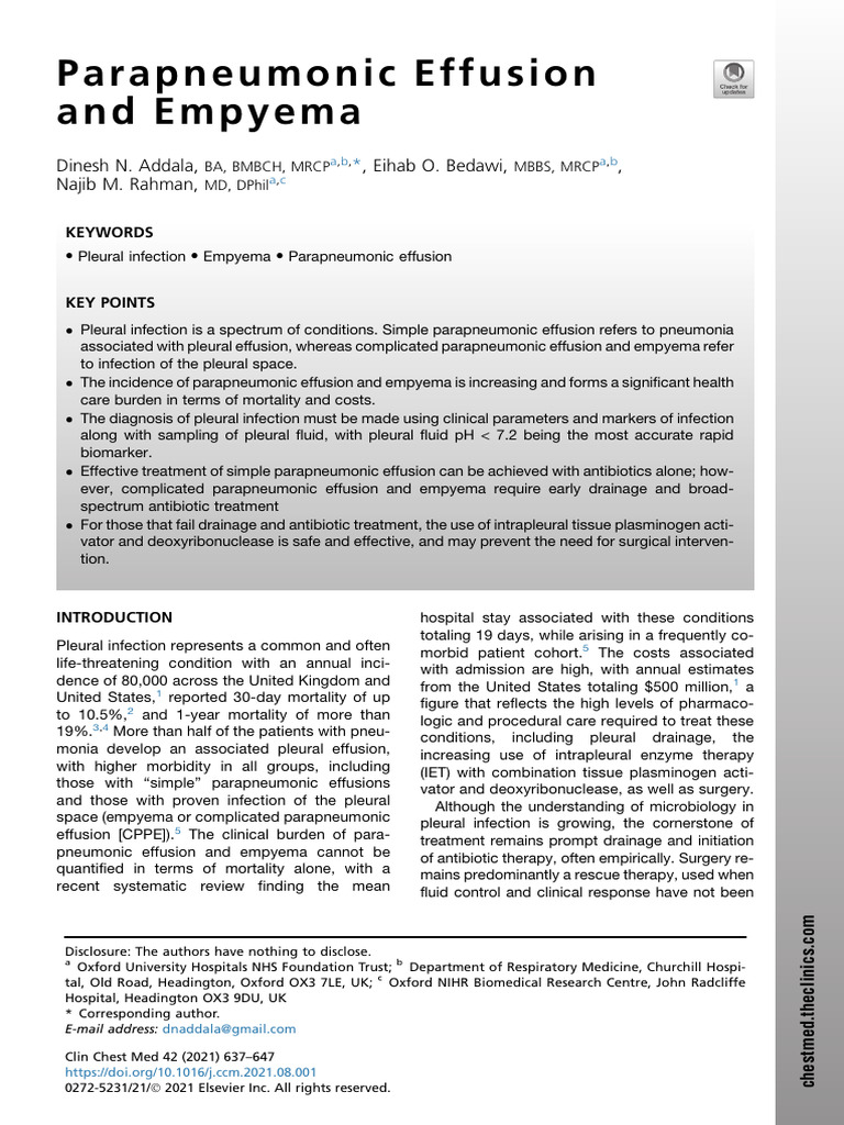 Empiema | PDF | Methicillin Resistant Staphylococcus Aureus | Pneumonia