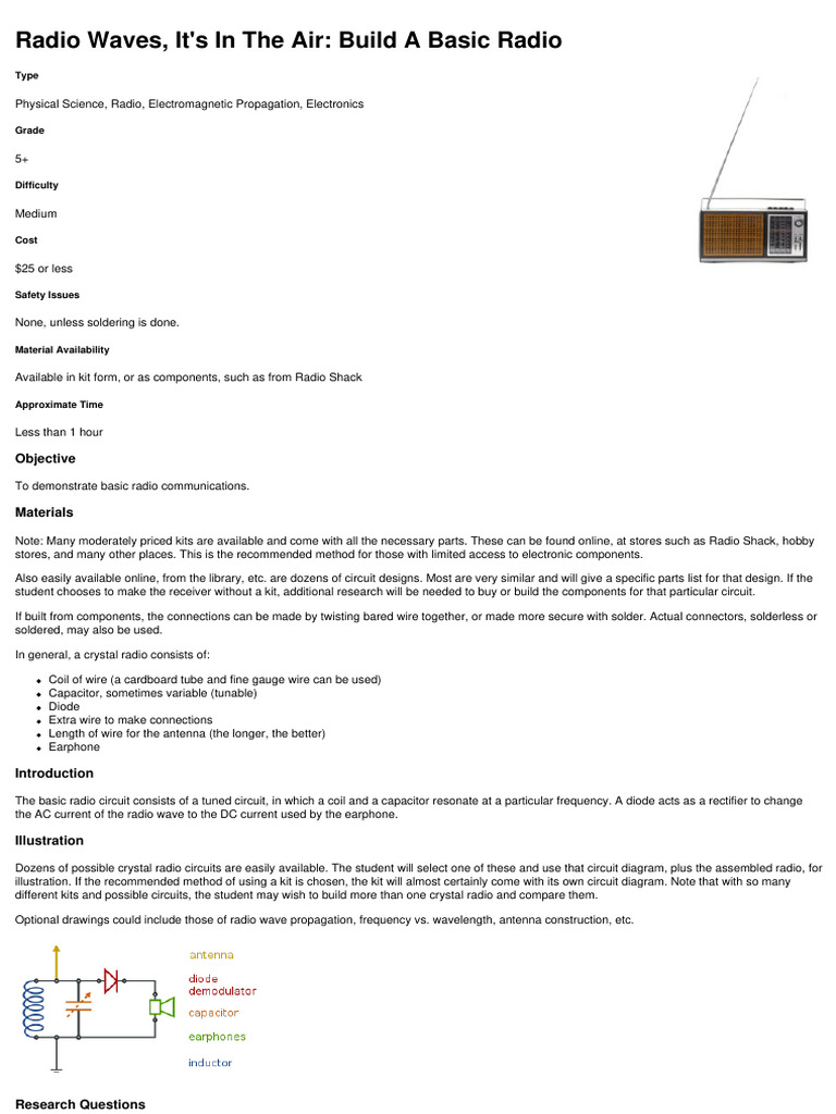 build-basic-radio | PDF | Radio | Frequency