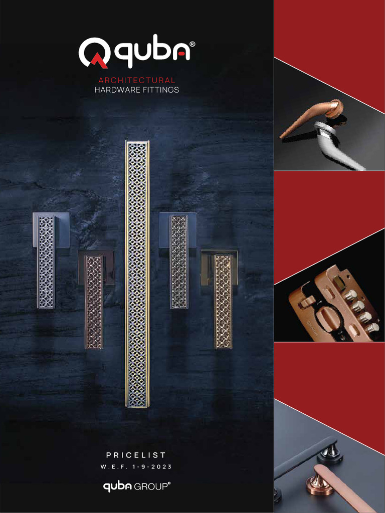 QUBA Architectural Hardware Price List | PDF | Brass