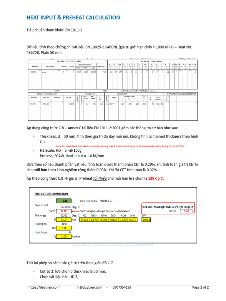 Heat Input Calculation | PDF