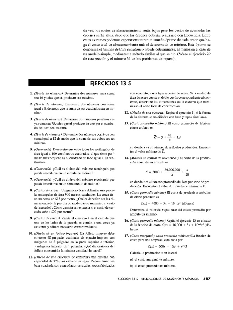 0301 EJ 13 - 5 Optimización | PDF