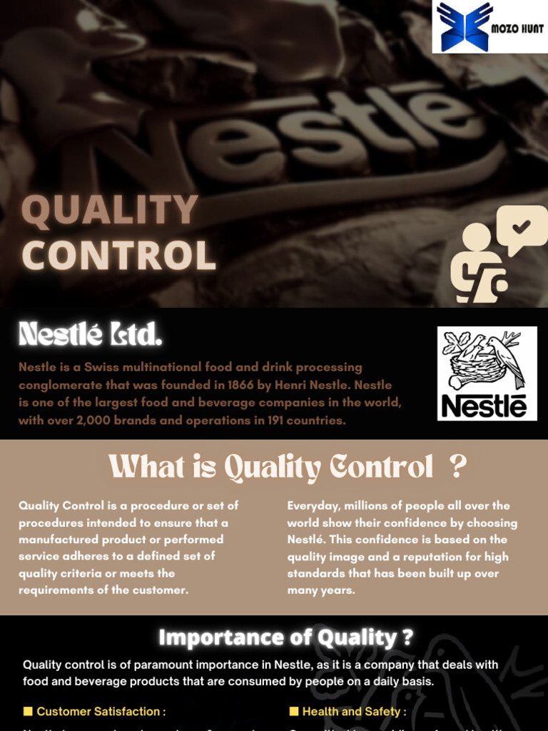 Nestle's Quality Control Strategies | PDF | Lean Manufacturing | Six Sigma