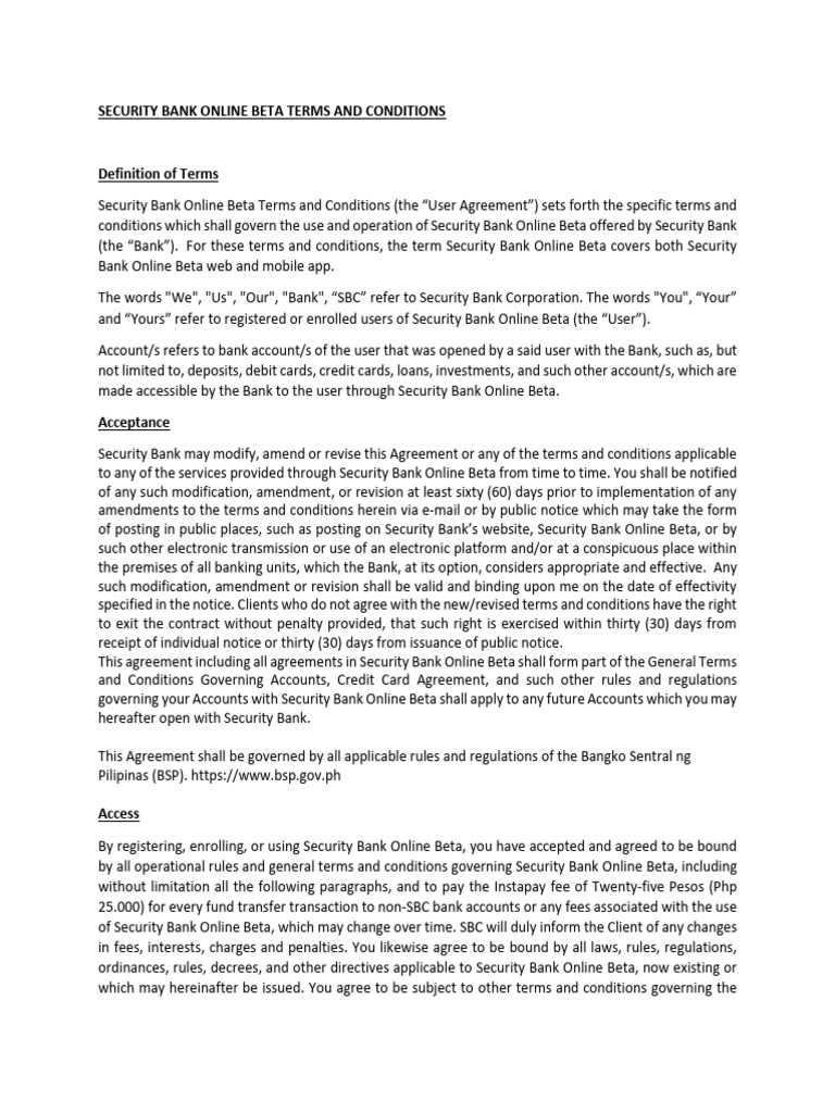 Enroll Terms and Conditions | PDF | Payments | Banks