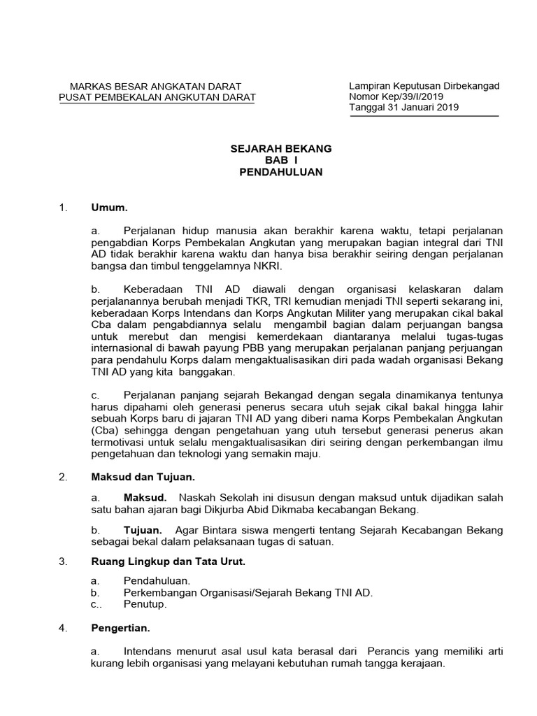 Hanjar Sejarah Bekang Dikmaba | PDF