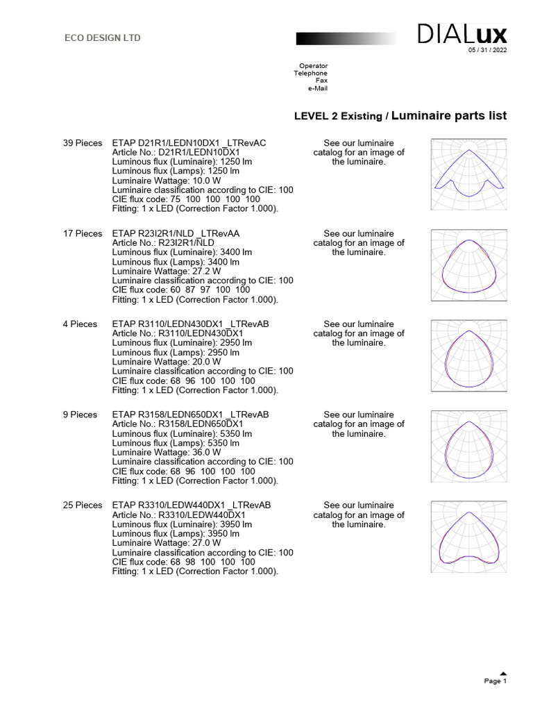 Dialux Calculation | Download Free PDF | Electrical Components | Architectural Elements
