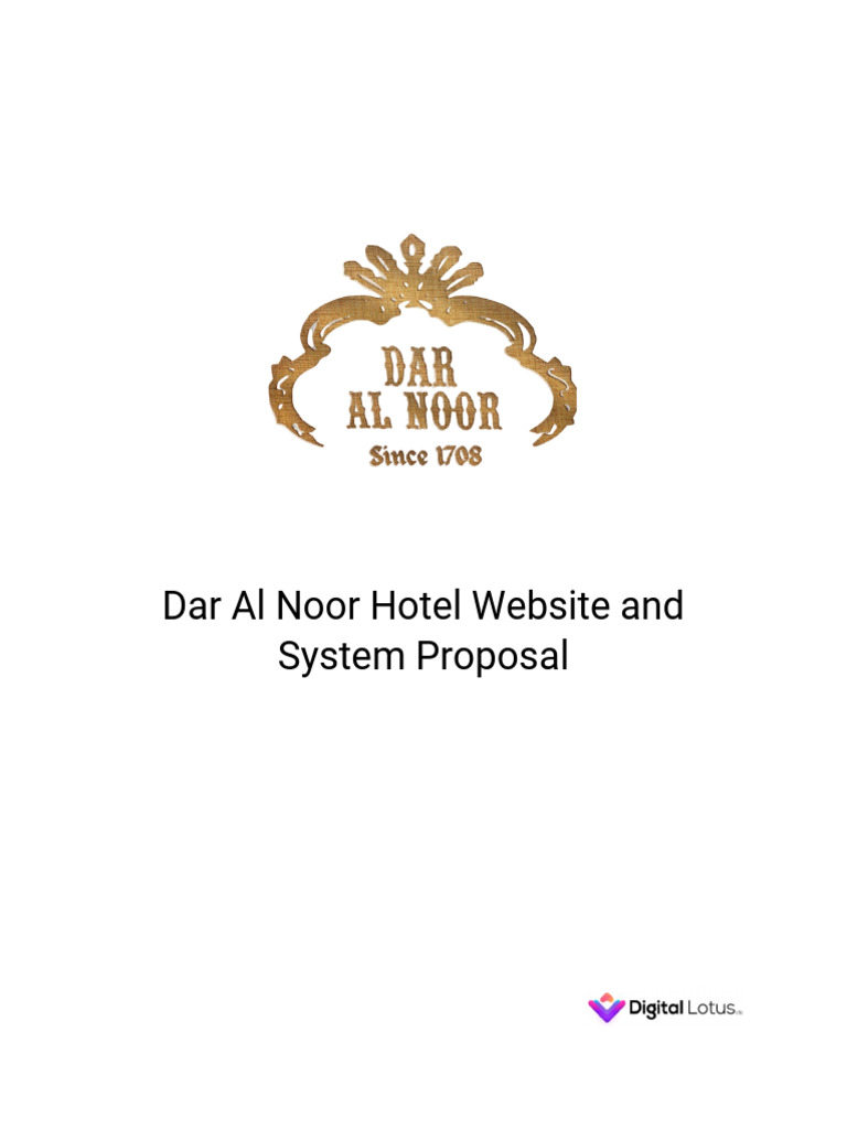 Dar Al Noor Hotel Website and System Proposal | PDF | Usability | Analytics
