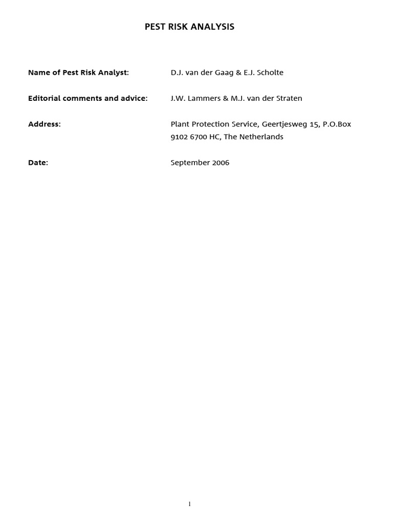 Pest Risk Analysis - Darna Trima | PDF | Pest (Organism) | Arecaceae