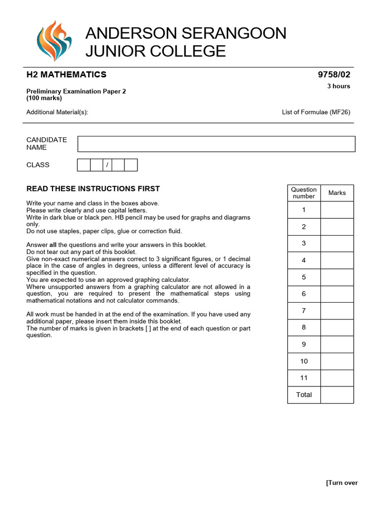 ASRJC H2 2021 Prelim P2 | PDF | Normal Distribution | Mathematics